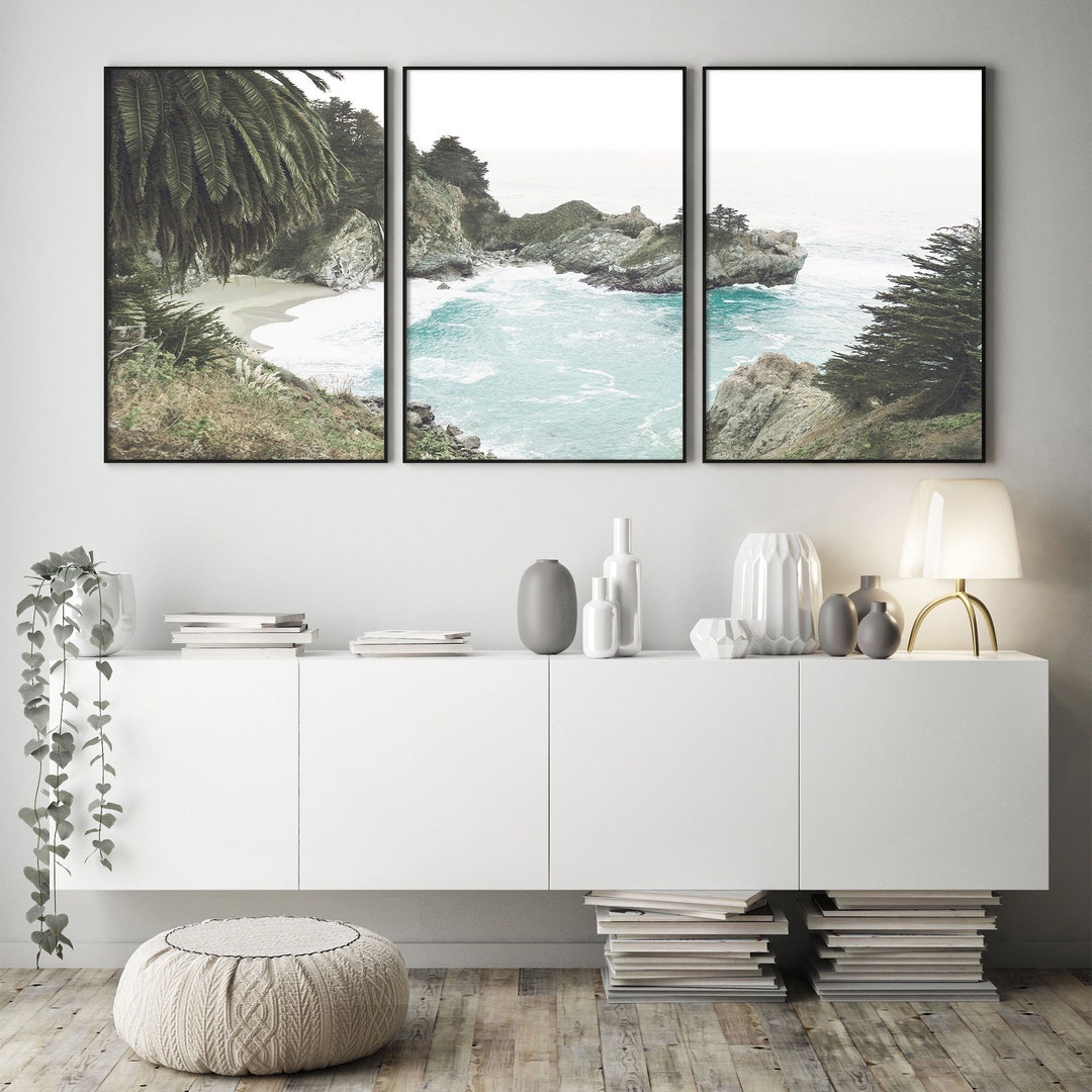 Set of 3 Beach Prints Coastal Art Gallery Set of 3 Wall Print Ocean ...
