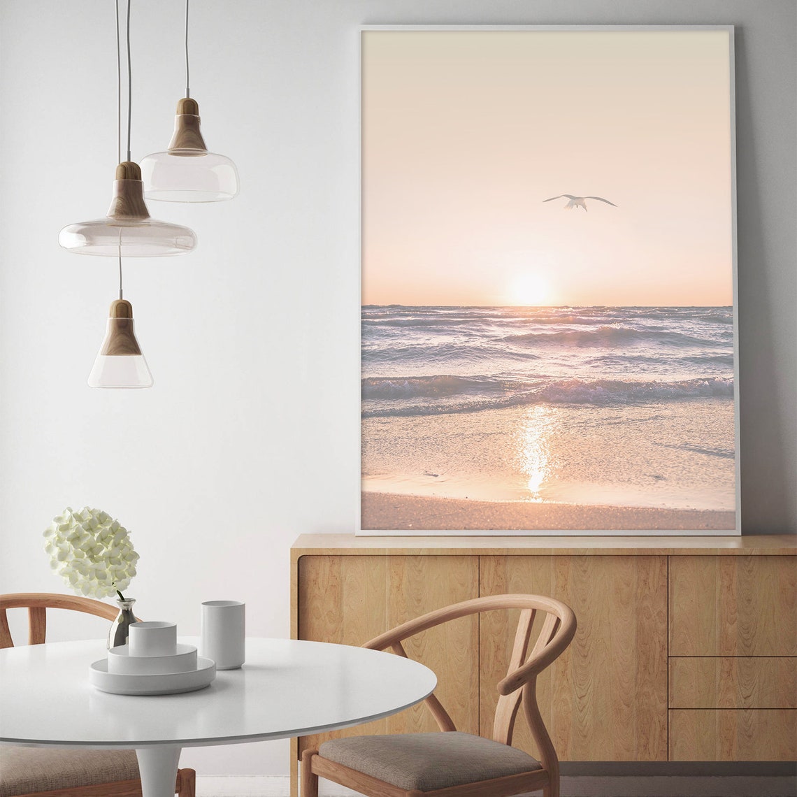 Ocean Print Art Sunset Print Beach Wall Art Coastal Print - Etsy