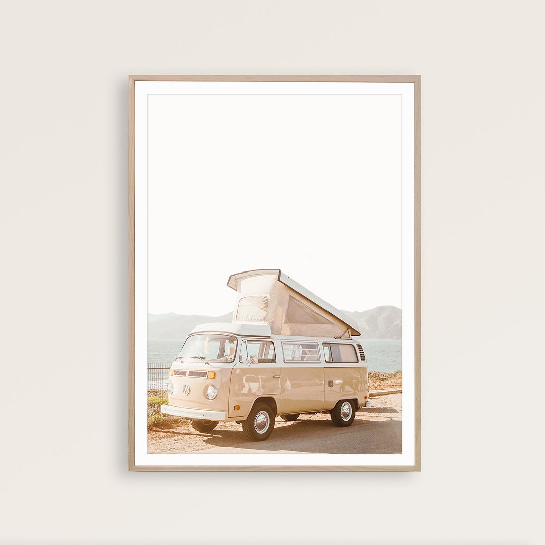 Camper Van Print | Retro Bus Print, Boho Travel Poster, California ...