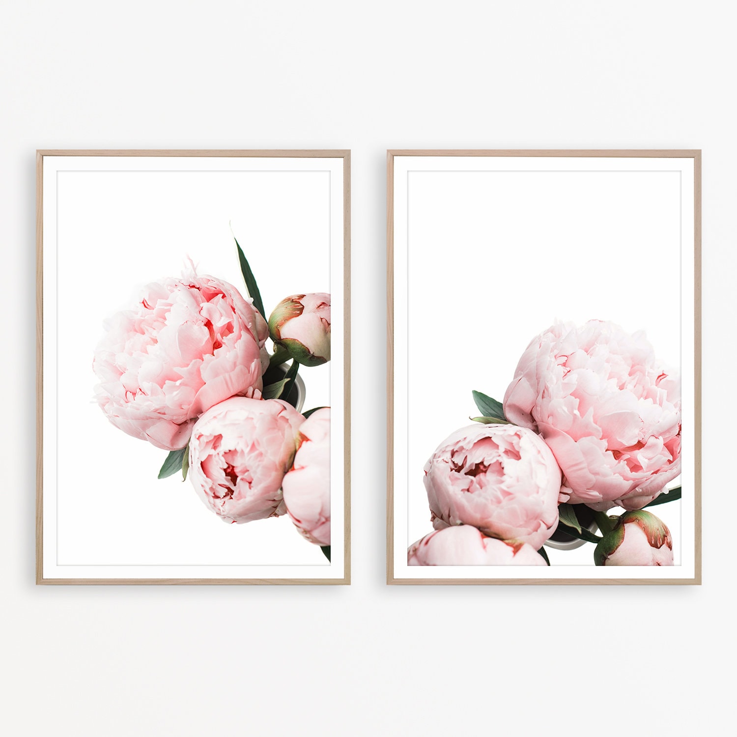 Peony Print Peonies Wall Art Set of 2 Printables Pink Flower | Etsy