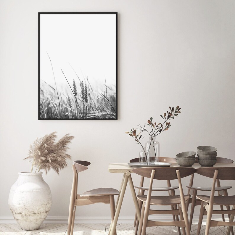 Wheat Print Farm Art Modern Farmhouse Poster Nordic Decor - Etsy