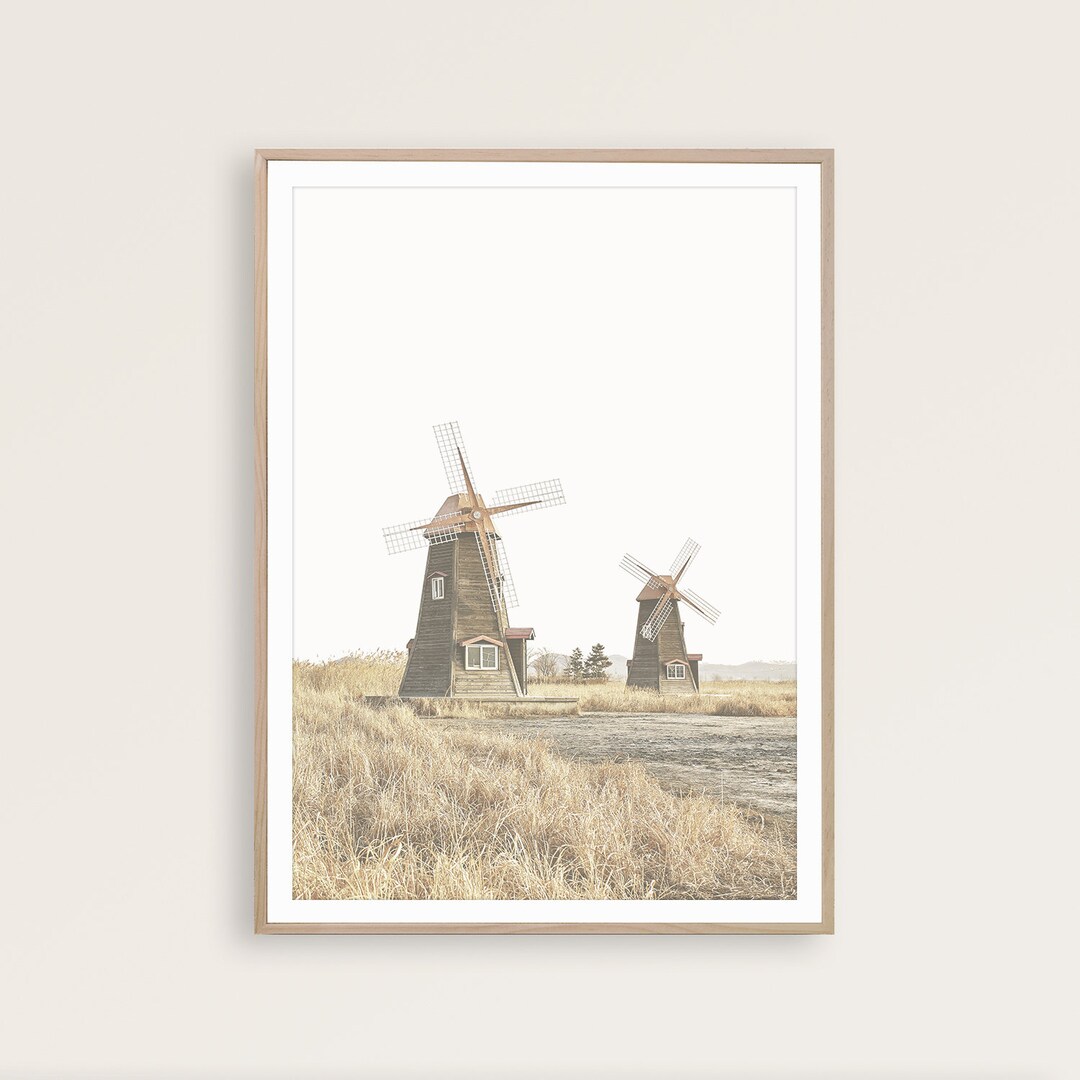 Windmill Art Farmhouse Decor Farm House Print Rustic Printable Farm ...