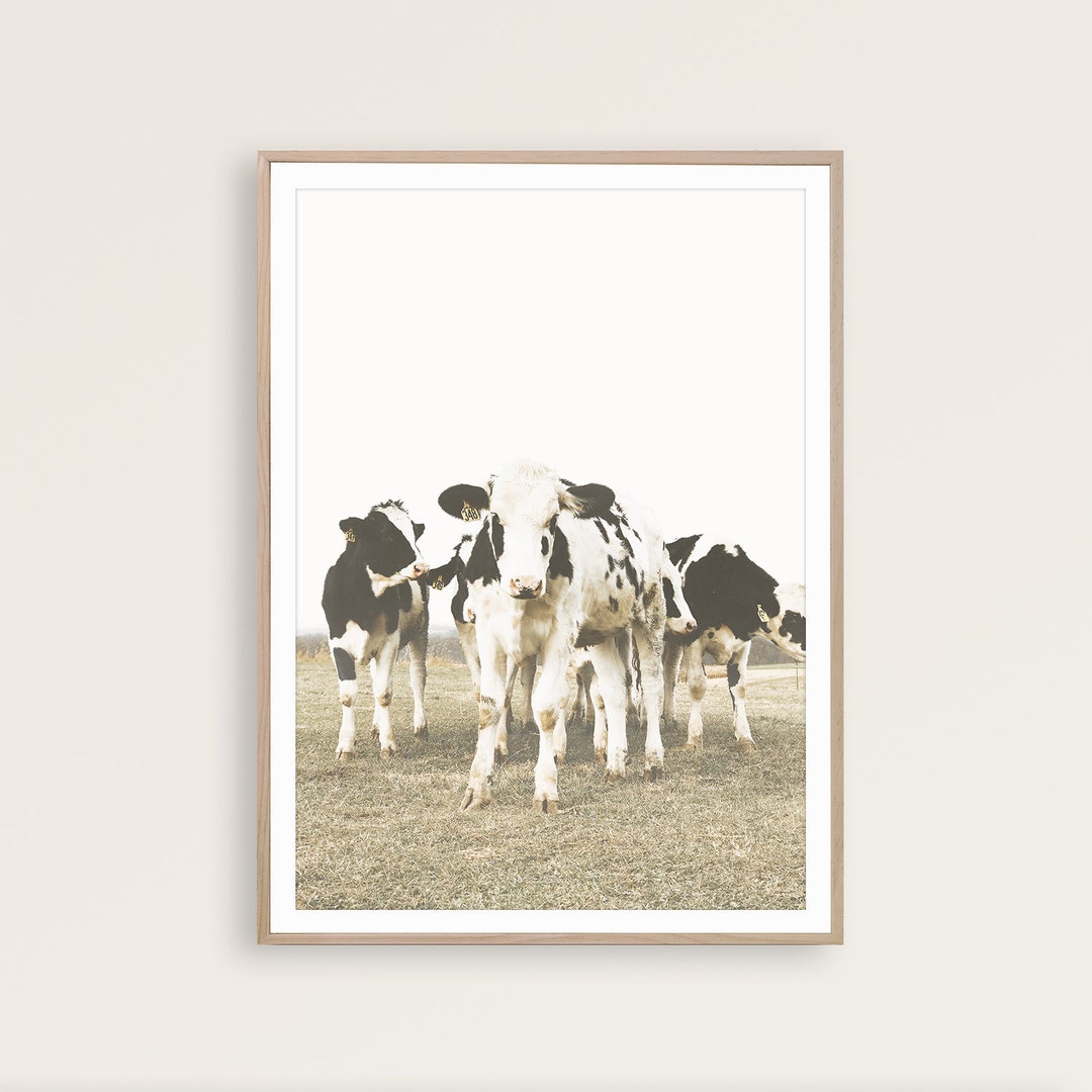 Cow Print, Rustic Farmhouse Kitchen Decor, Ranch Country Wall Art ...