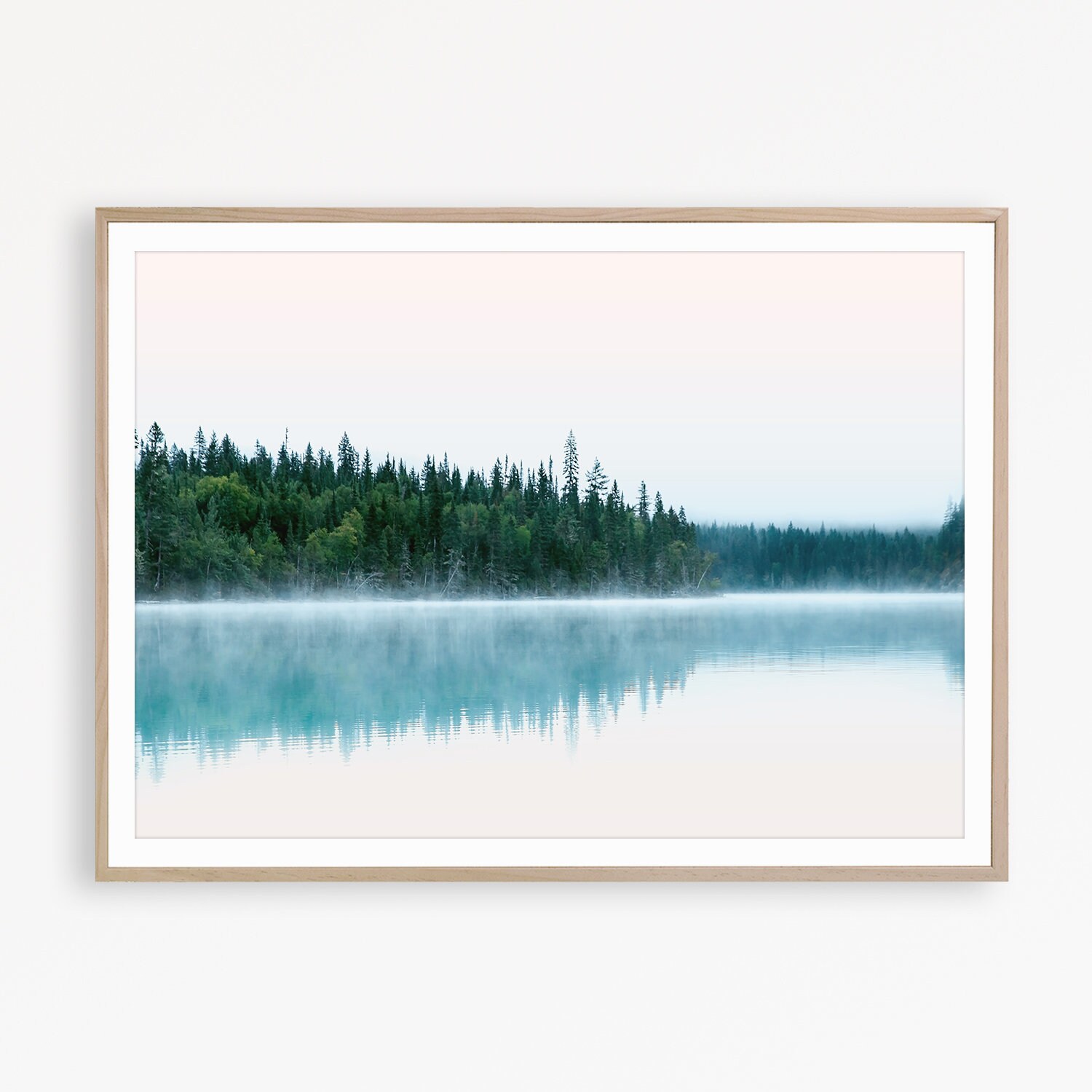 Landscape Print Lake Art Print Nature Decor Nordic Print | Etsy