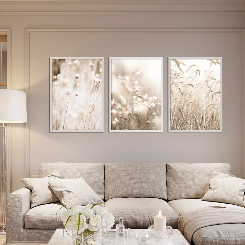 Neutral Wall Art Farm House Decor Rustic Art Botanical Print | Etsy