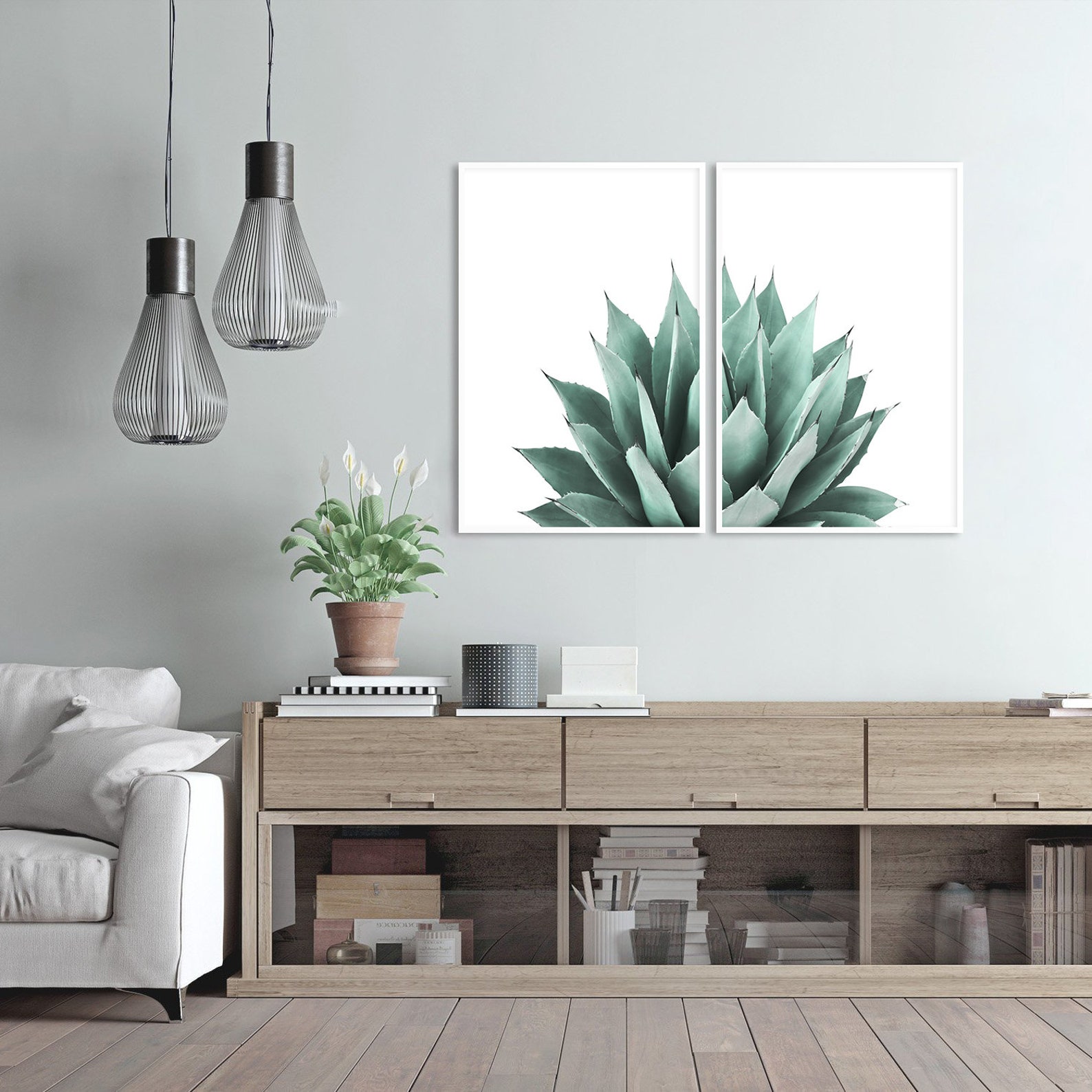 Agave Print Cactus Print Set of 2 Botanical Prints Cactus - Etsy