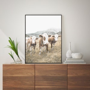 Cow Print Farm Poster Rustic Art Farmhouse Print Country Decor ...