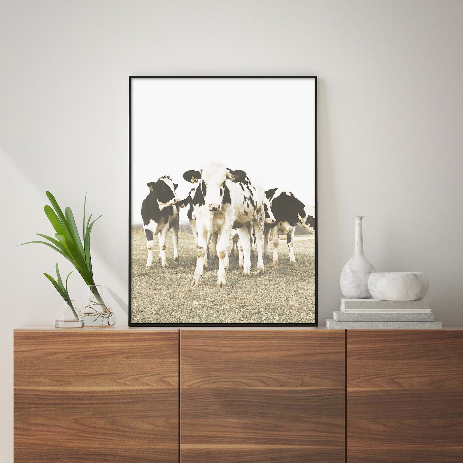 Cow Print, Rustic Farmhouse Kitchen Decor, Ranch Country Wall Art ...