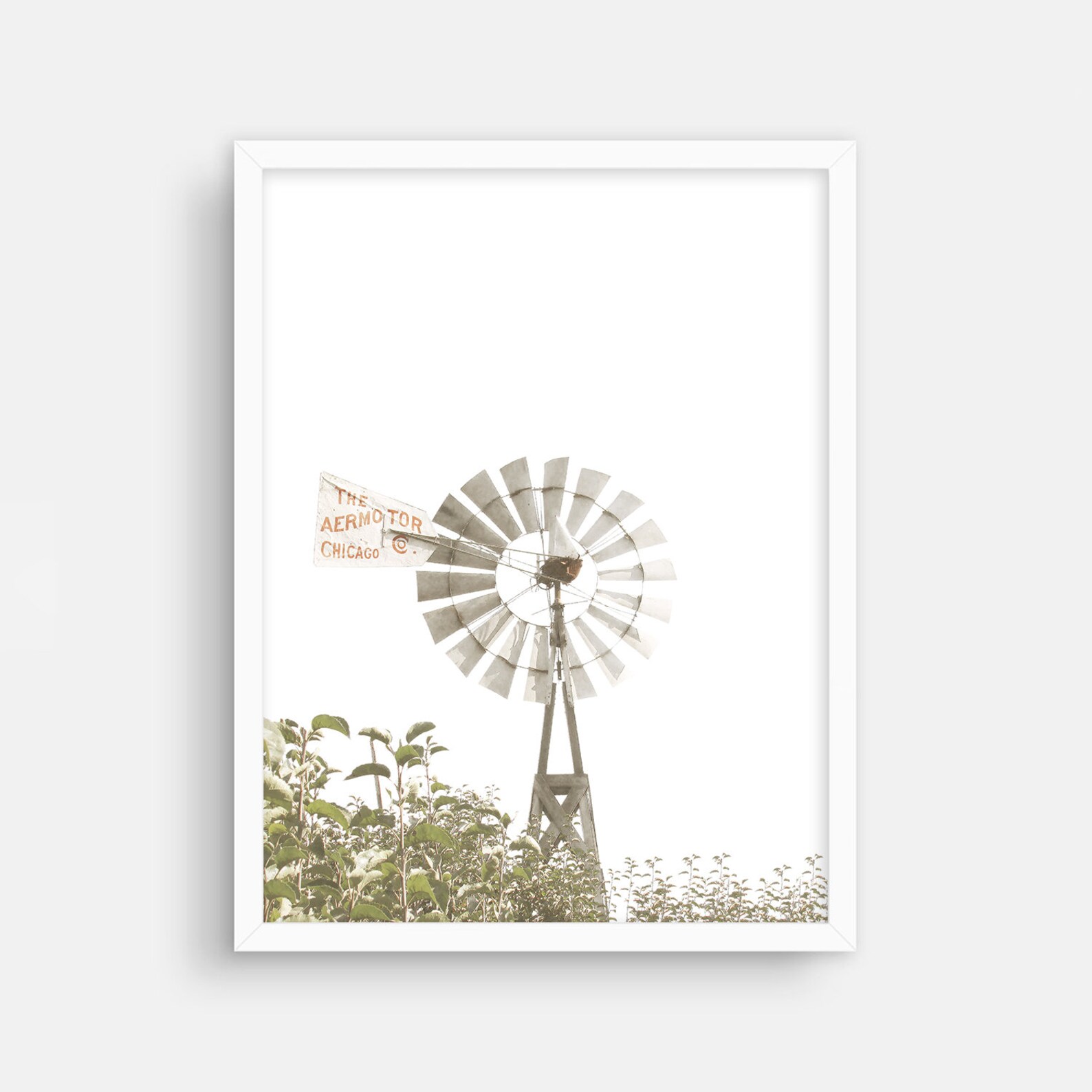 Windmill Print Farm House Wall Decor Rustic Printable - Etsy