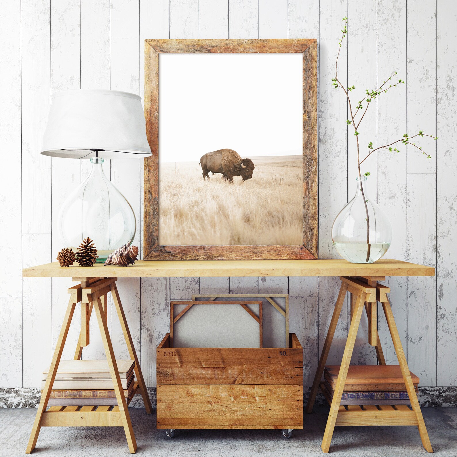 Buffalo Print Southwestern Decor Boho Poster Bison Print - Etsy