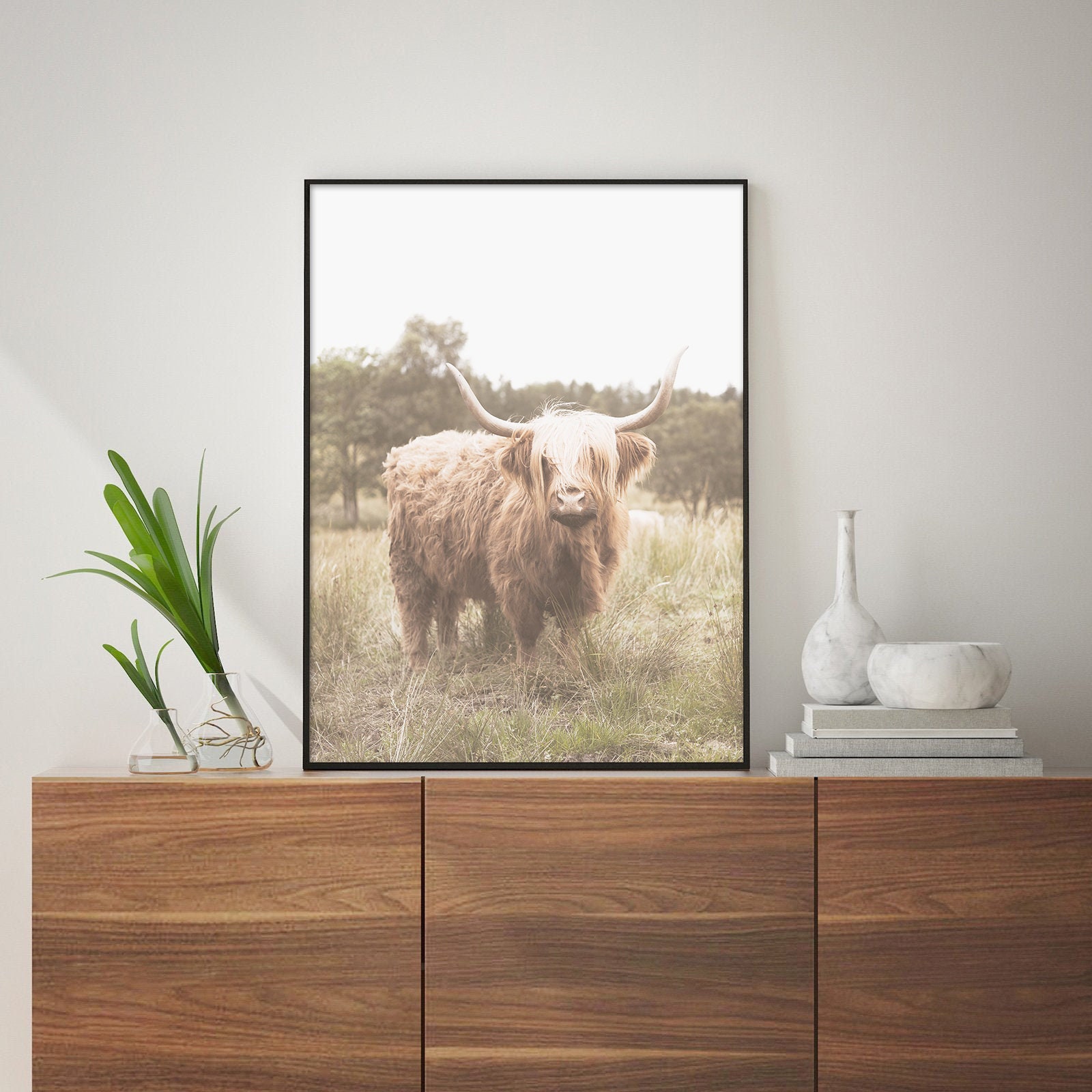 Highland Cow Wall Art Rustic Farmhouse Decor Highland Cow - Etsy
