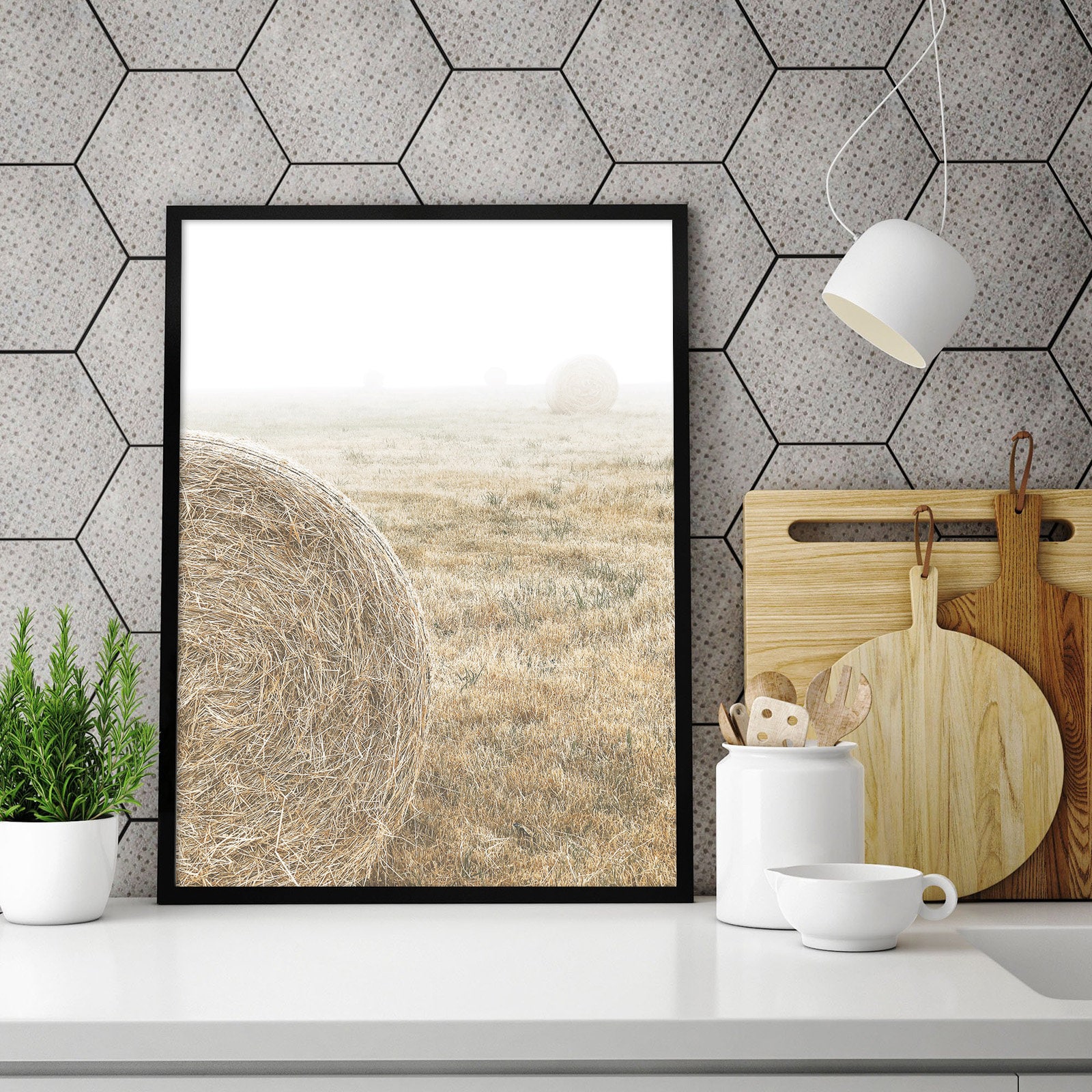 Farmhouse Print Hay Bale Print Rustic Printable Farm House | Etsy