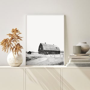 Farm Print Black and White Farmhouse Wall Art Country Print Rustic Art ...