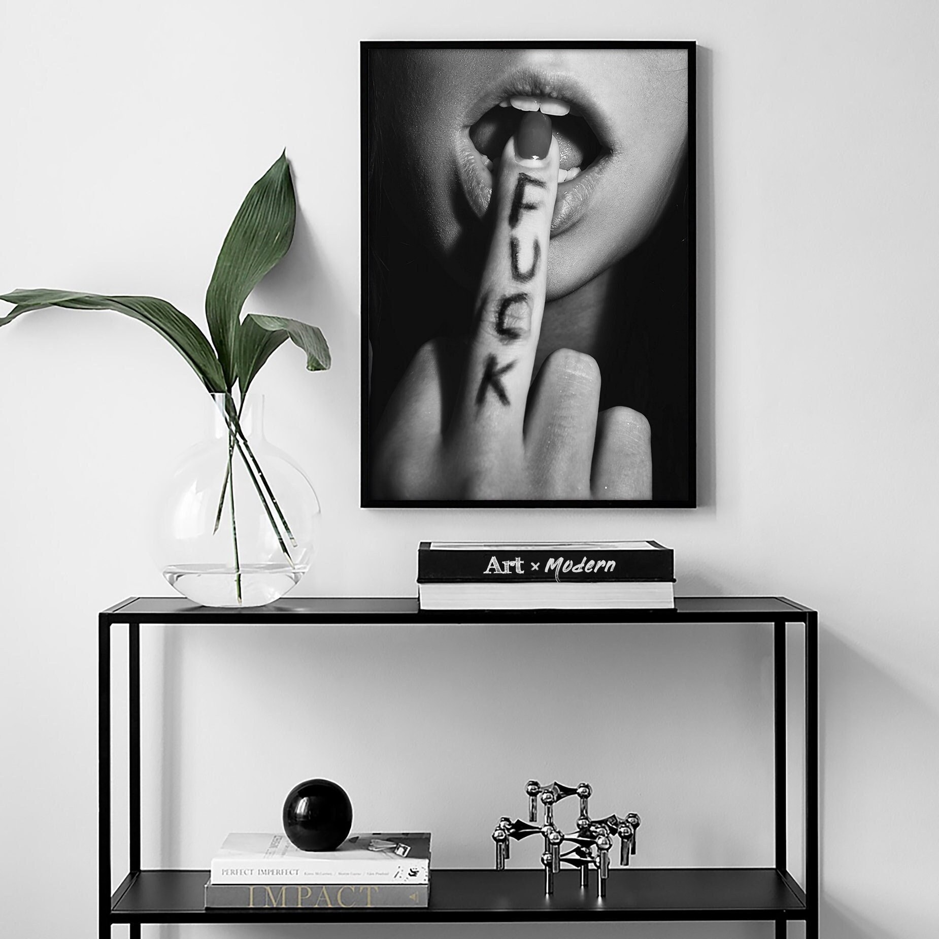 Middle Finger Print, Feminist Poster, Fashion Photography, Retro Wall ...