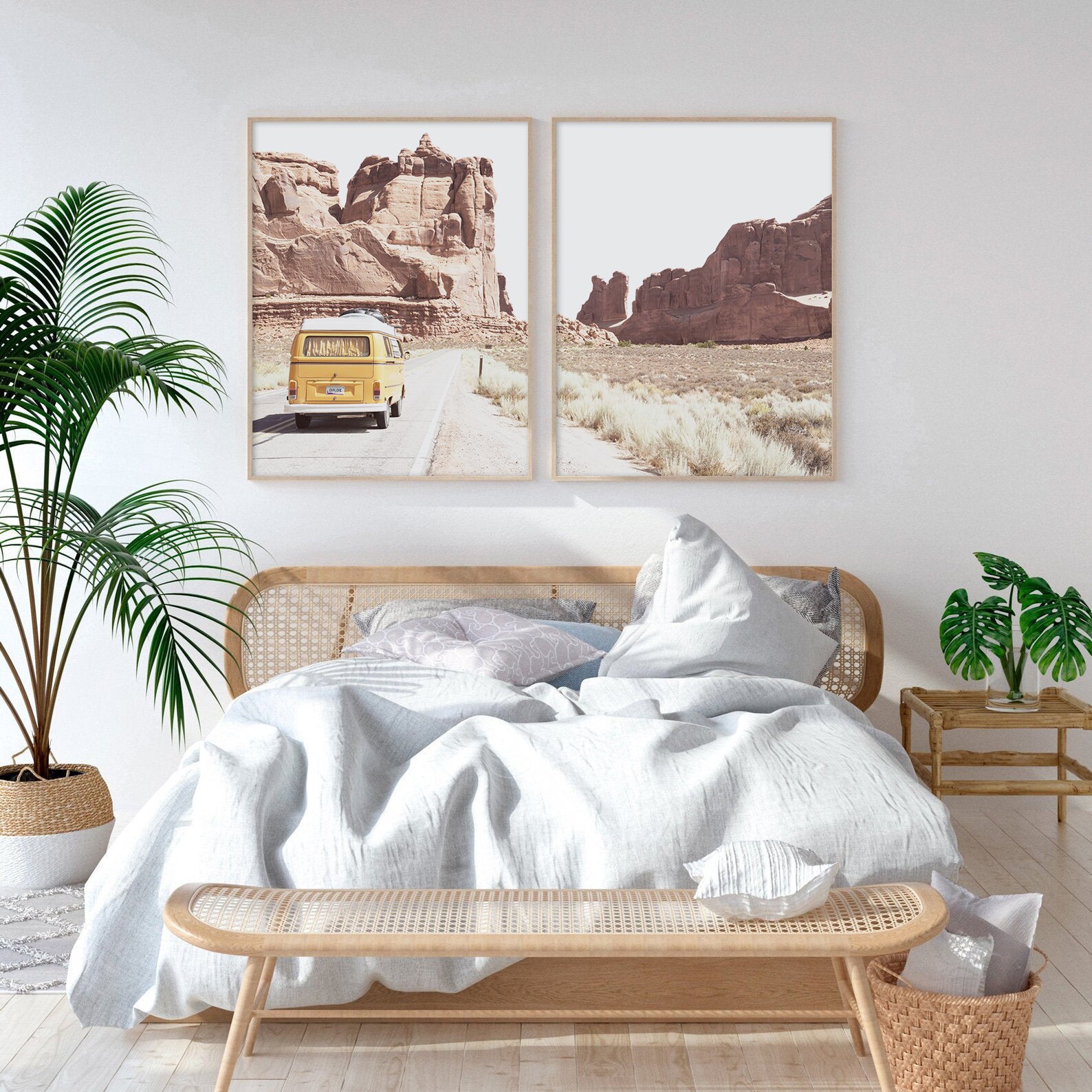 Retro Van Print Set of 2 Prints Boho Decor Desert Print | Etsy