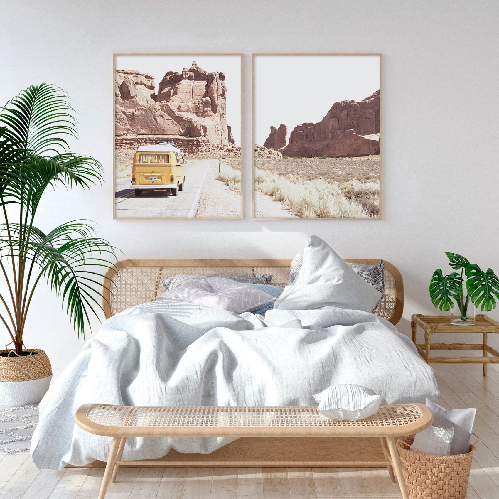 Retro Van Print Set of 2 Prints Boho Decor Desert Print | Etsy