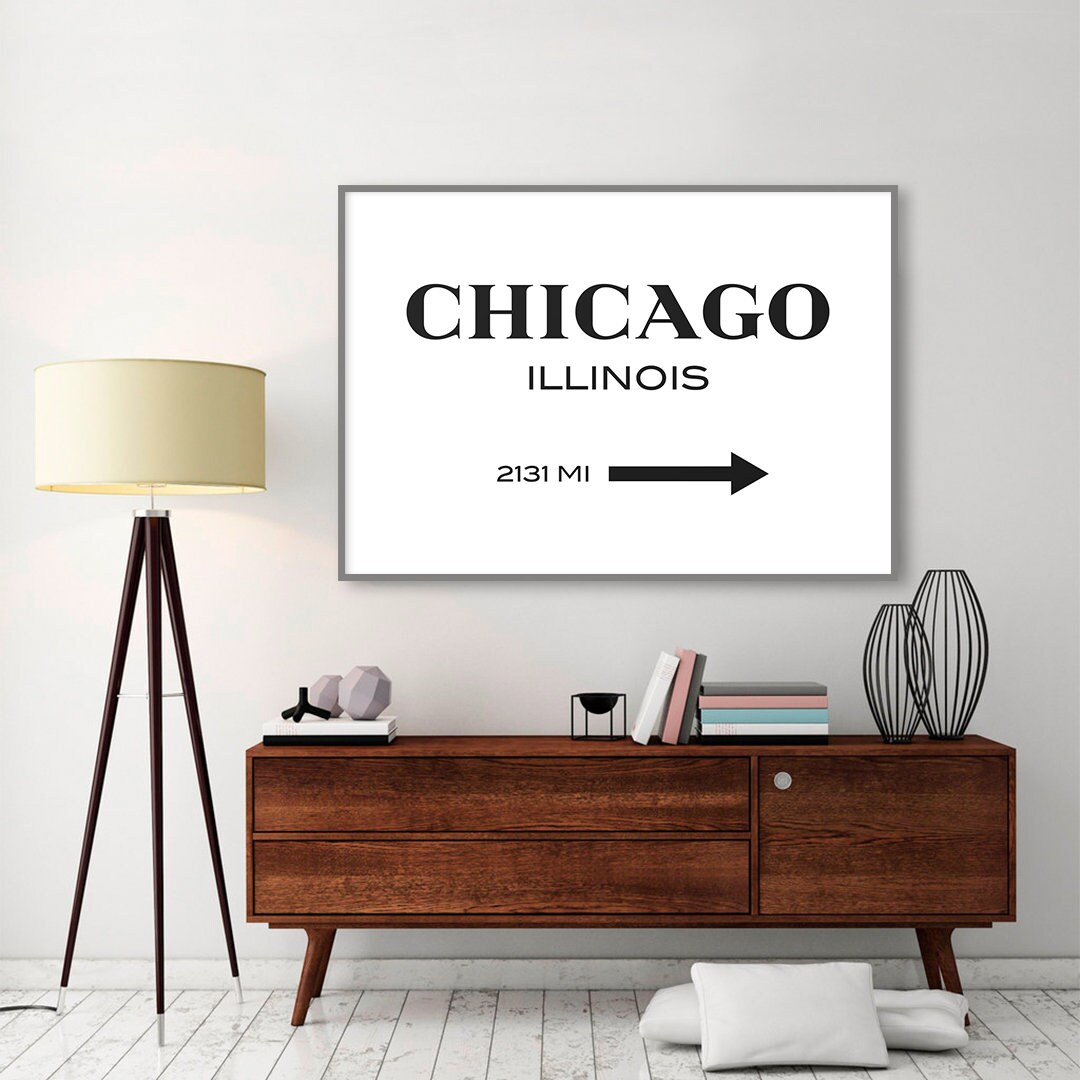 Chicago Print Chicago Art Illinois Print Chicago Poster | Etsy