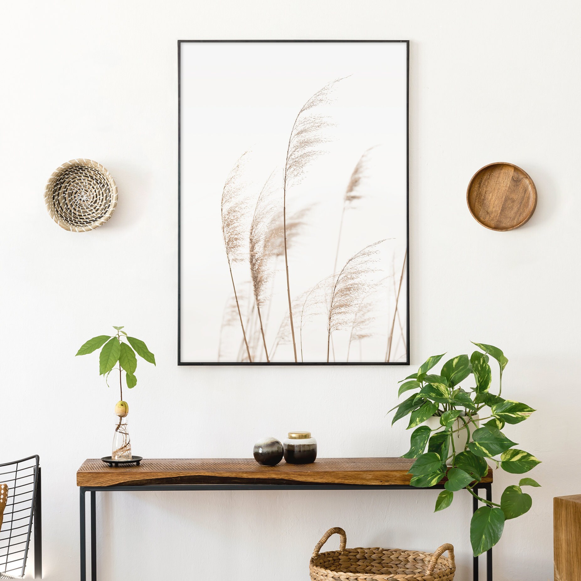 Sea Grass Print Neutral Wall Art Beach Decor Coastal Art Print | Etsy