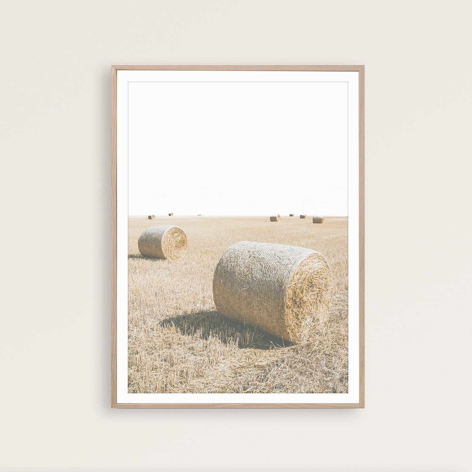 Hay Bale Print Farmhouse Printable Rustic Wall Art Wheat Field - Etsy