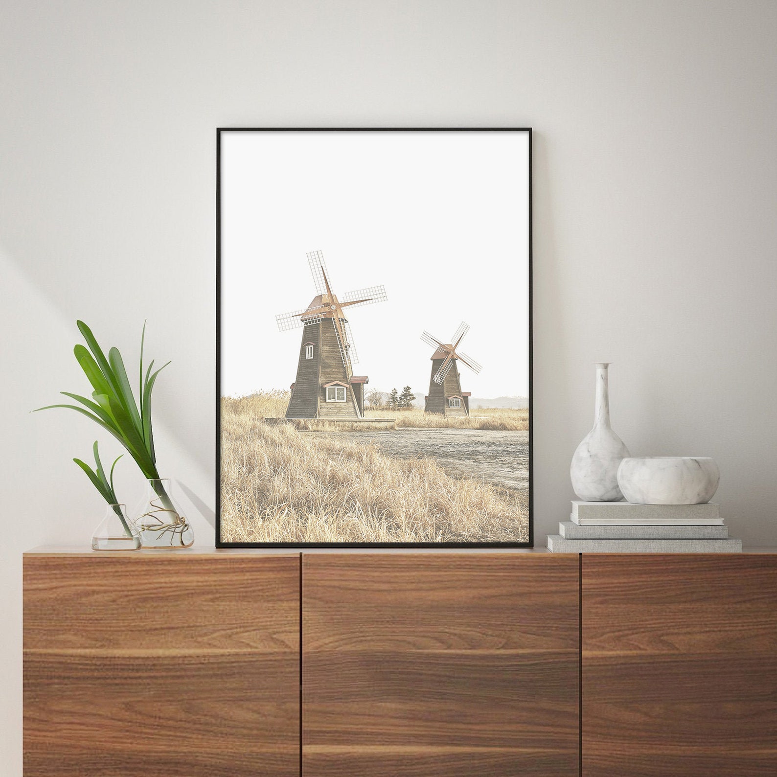 Windmill Art Farmhouse Decor Farm House Print Rustic Printable - Etsy
