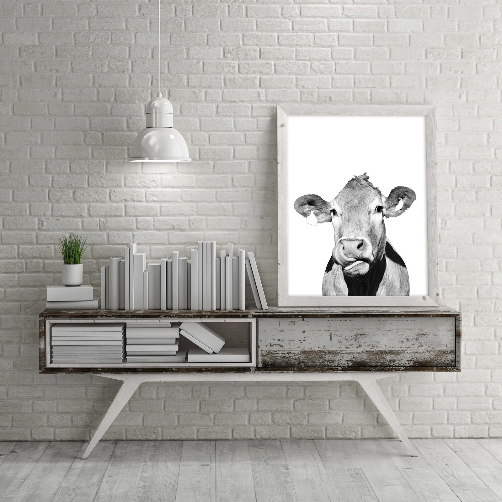 Cow Print Farmhouse Wall Decor Cow Wall Art Farm Decor Modern | Etsy