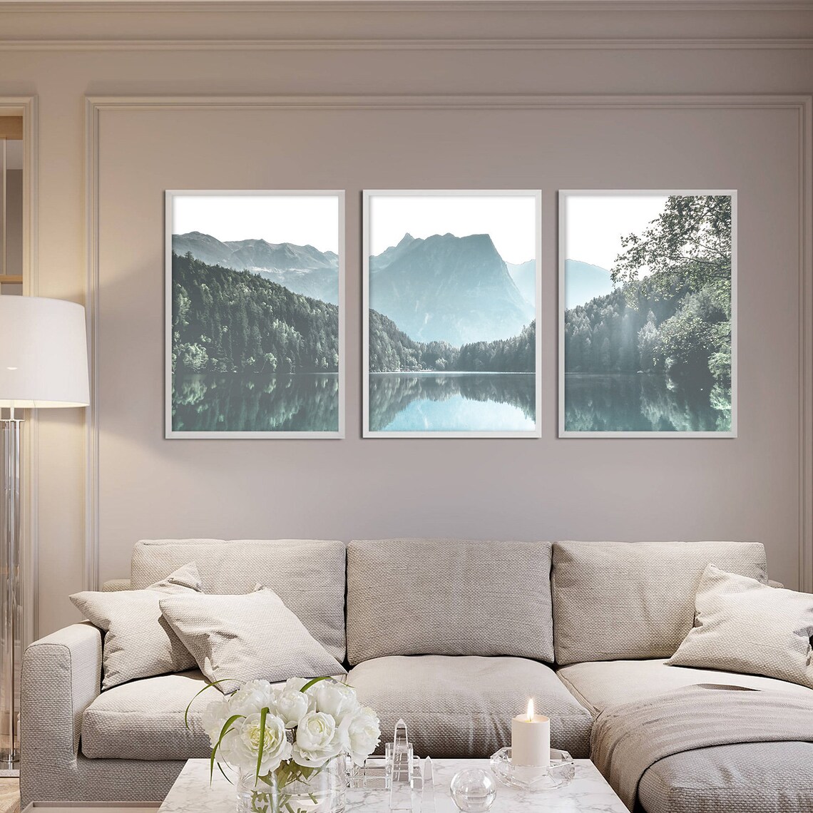 Mountain Print Set of 3 Posters Landscape Print Set of 3 Piece - Etsy