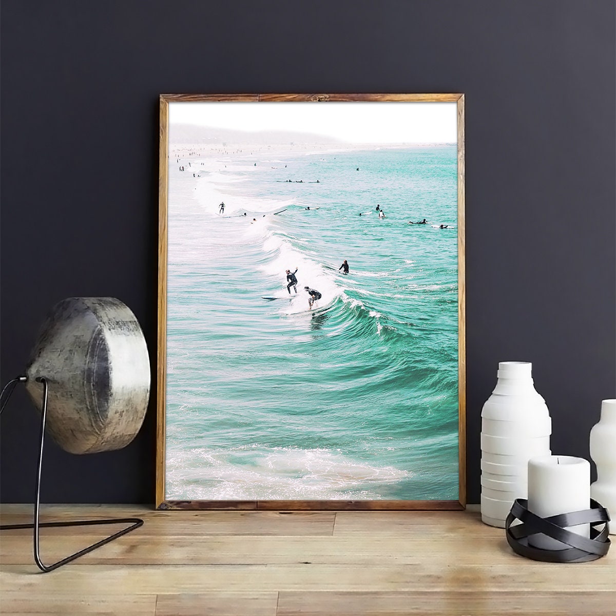 Surf Poster Ocean Printable Surfer Art Surf Print Beach Wall | Etsy