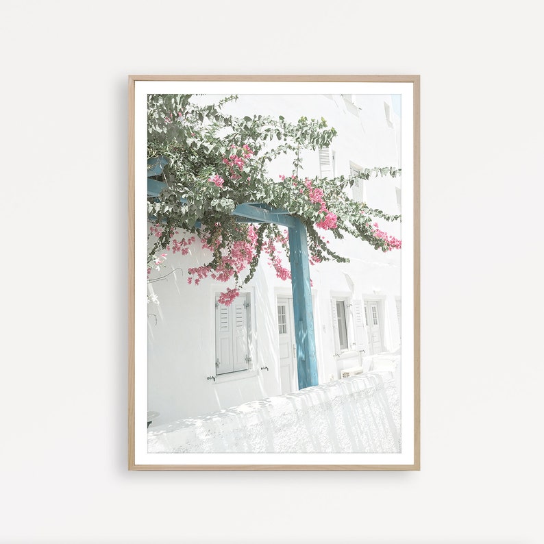 Greece Print Set of 3 Art Print Pastel Wall Art White Bedroom - Etsy