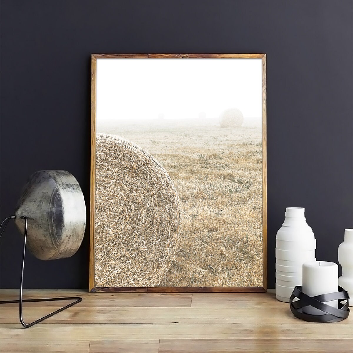 Farmhouse Print Hay Bale Print Rustic Printable Farm House | Etsy
