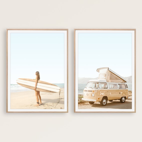Surf Print Set of 2 Prints Surf Wall Art Beach Printable | Etsy