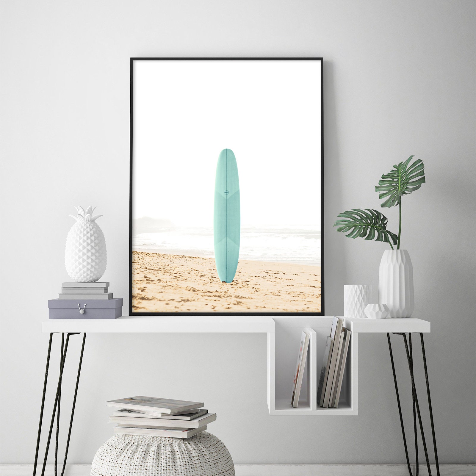 Surfboard Print Surf Poster Surf Board Decor Surfboard Wall | Etsy