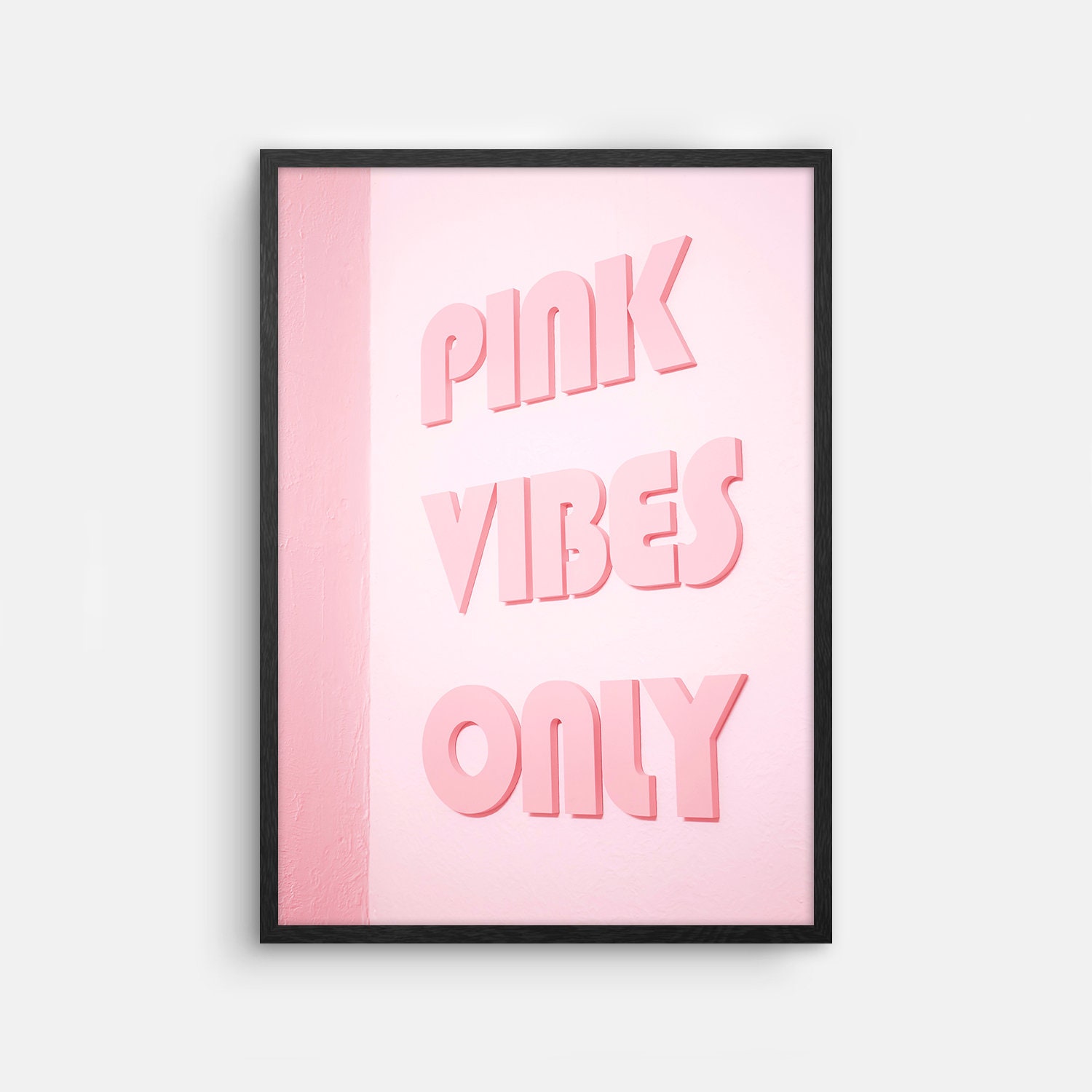 Pink Vibes Only Pink Bedroom Decor Dorm Decor for Girls Room - Etsy