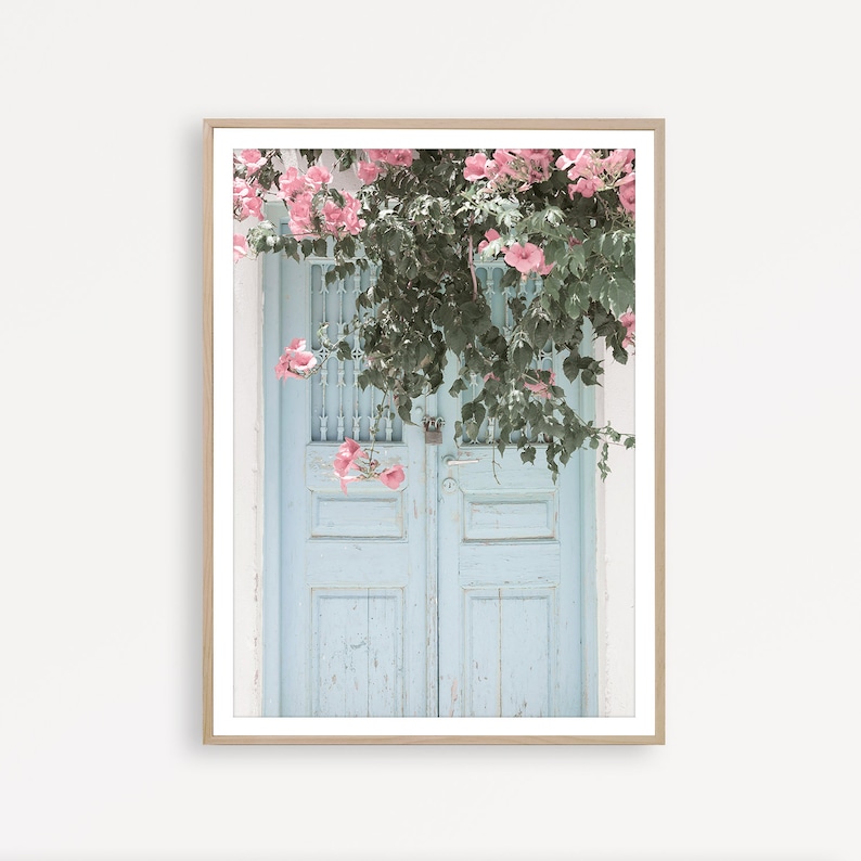 Greece Print Set of 3 Art Print Pastel Wall Art White Bedroom - Etsy