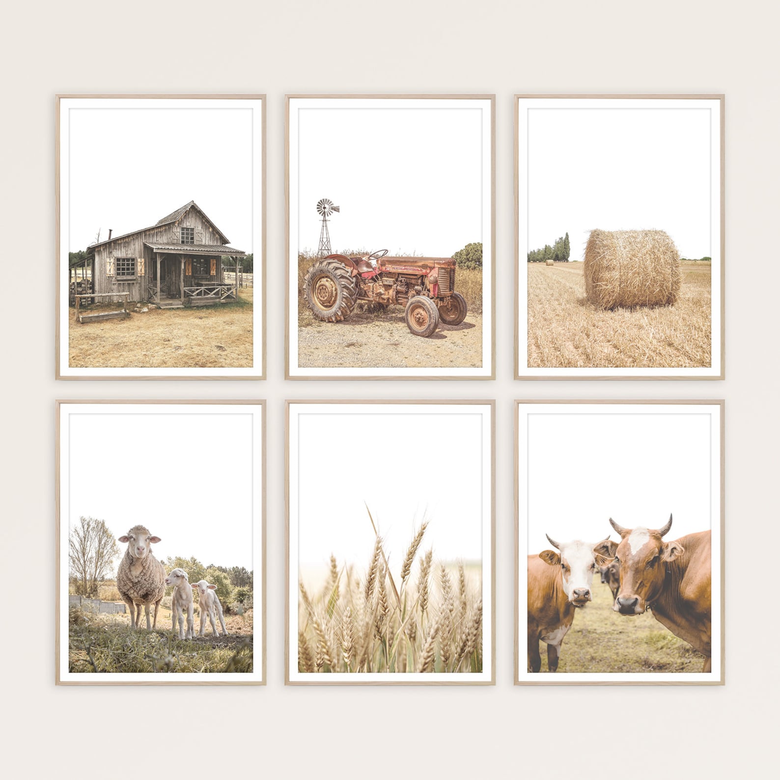 Farmhouse Prints Rustic Decor Bedroom Gallery Wall Art Set of - Etsy