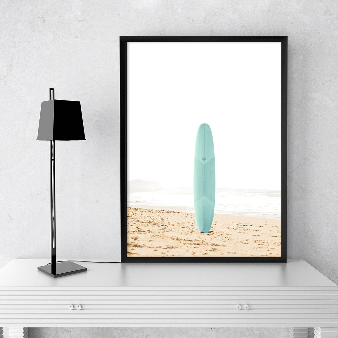 Surfboard Print Surf Poster Surf Board Decor Surfboard Wall | Etsy