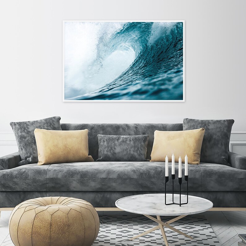 Waves Print Surf Print Ocean Wall Art Coastal Print Coastal - Etsy