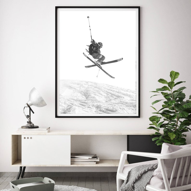 Ski Print Skiing Poster Winter Print Ski Printable Sport - Etsy