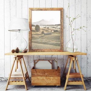 Country Landscape Wall Art Rustic Print Farmhouse Wall Decor Farm Print ...