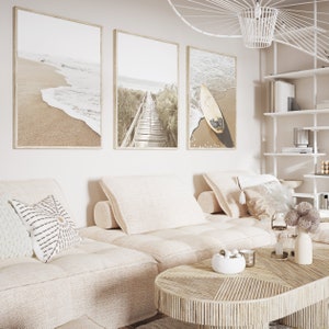 Ocean Wall Art Neutral Beach Decor Tropical Print Set of 6 Beach Prints ...