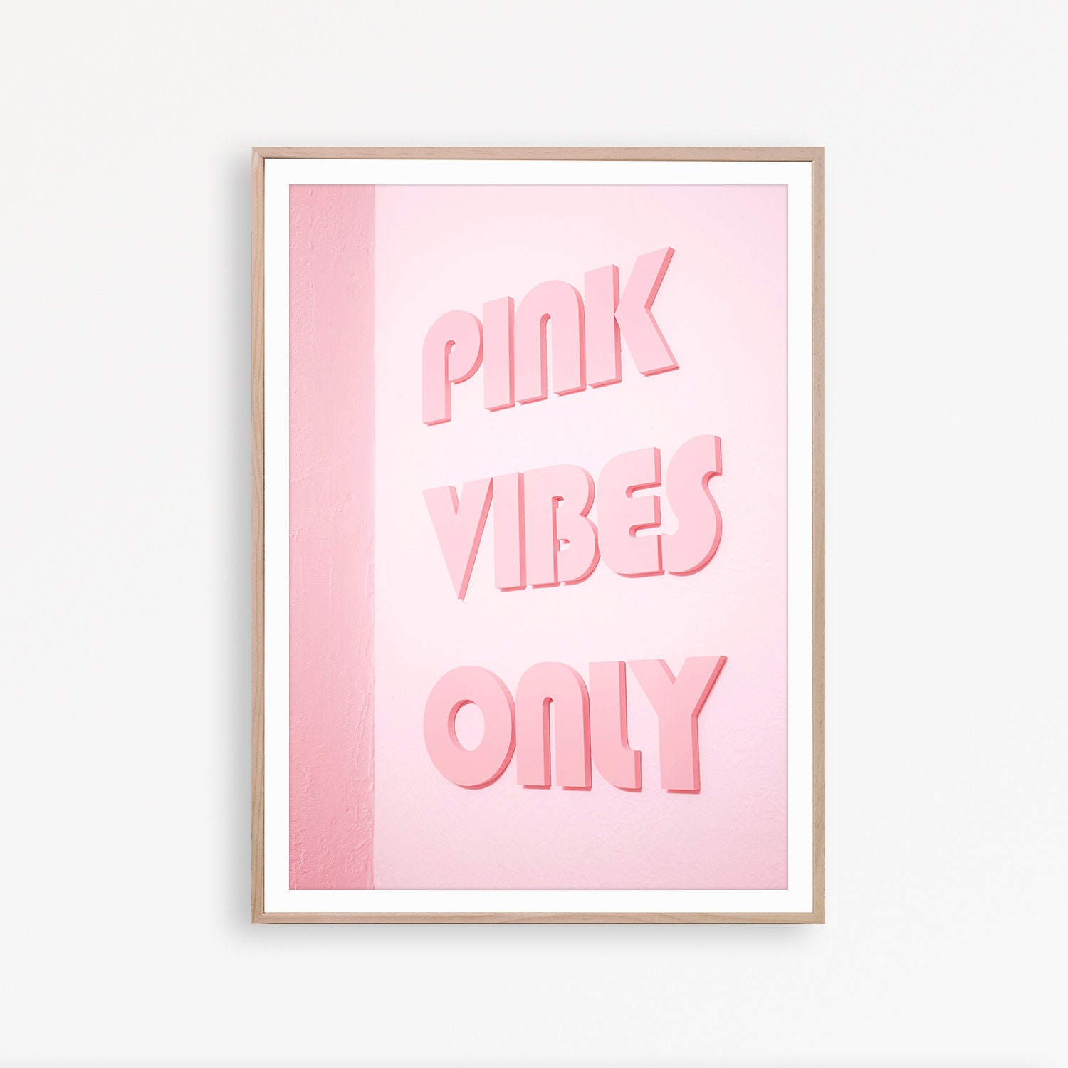 Pink Vibes Only Pink Bedroom Decor Dorm Decor for Girls Room - Etsy