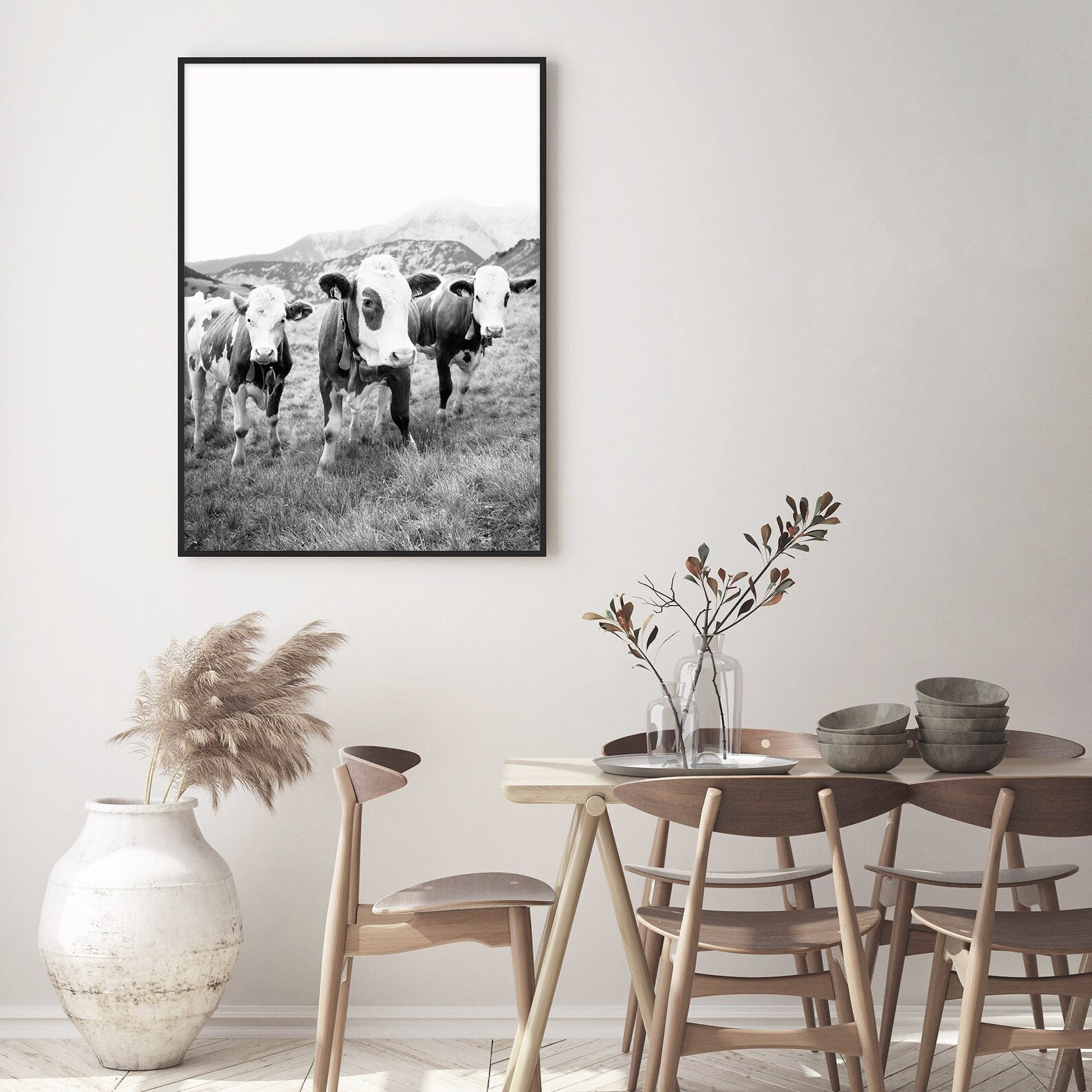 Cow Print Modern Farmhouse Wall Art Farm House Decor Cow - Etsy