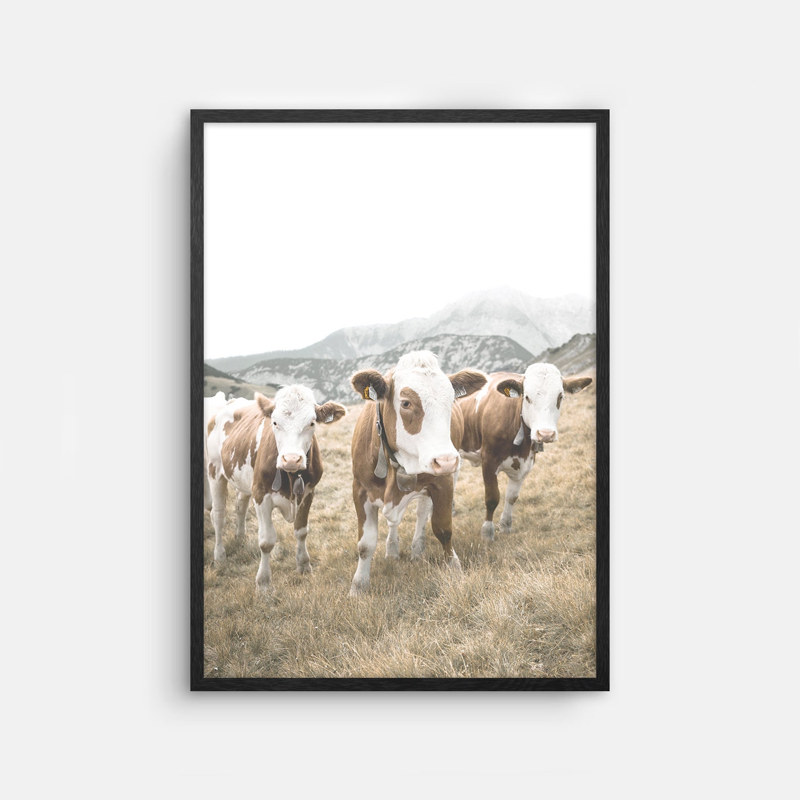 Cow Print Farm Poster Rustic Art Farmhouse Print Country Decor - Etsy