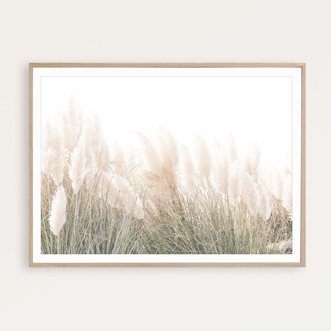Farmhouse Printable Boho Wall Art Pampas Grass Print Rustic Wall Decor ...