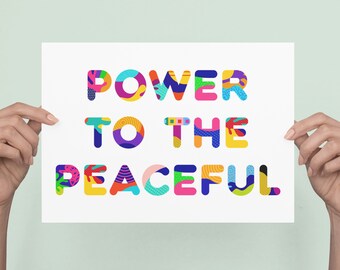 Power to the Peaceful Peace Anti-war Bumper Sticker / Decal - Etsy