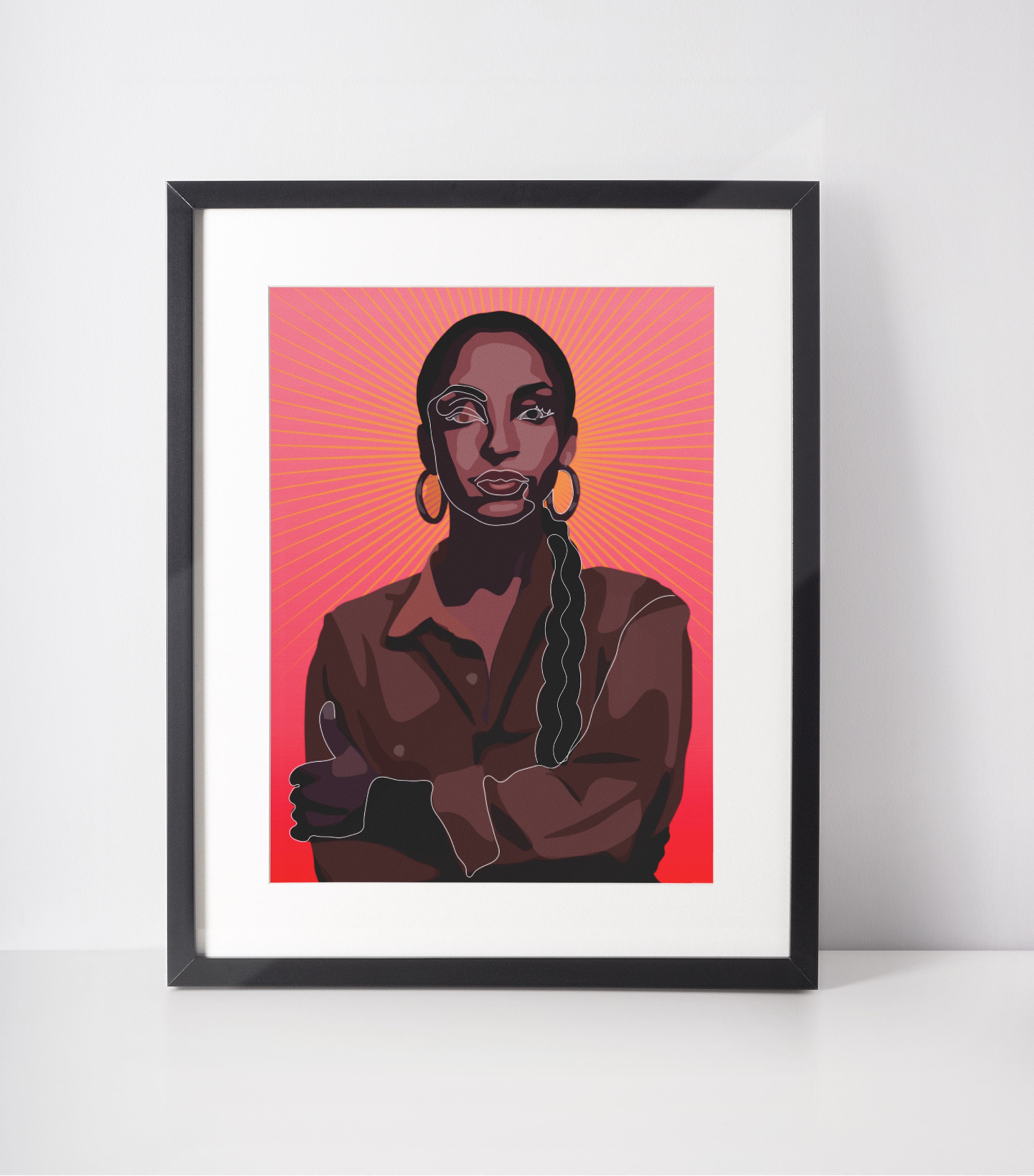 Sade Silhouette, Line Drawing Poster - Etsy