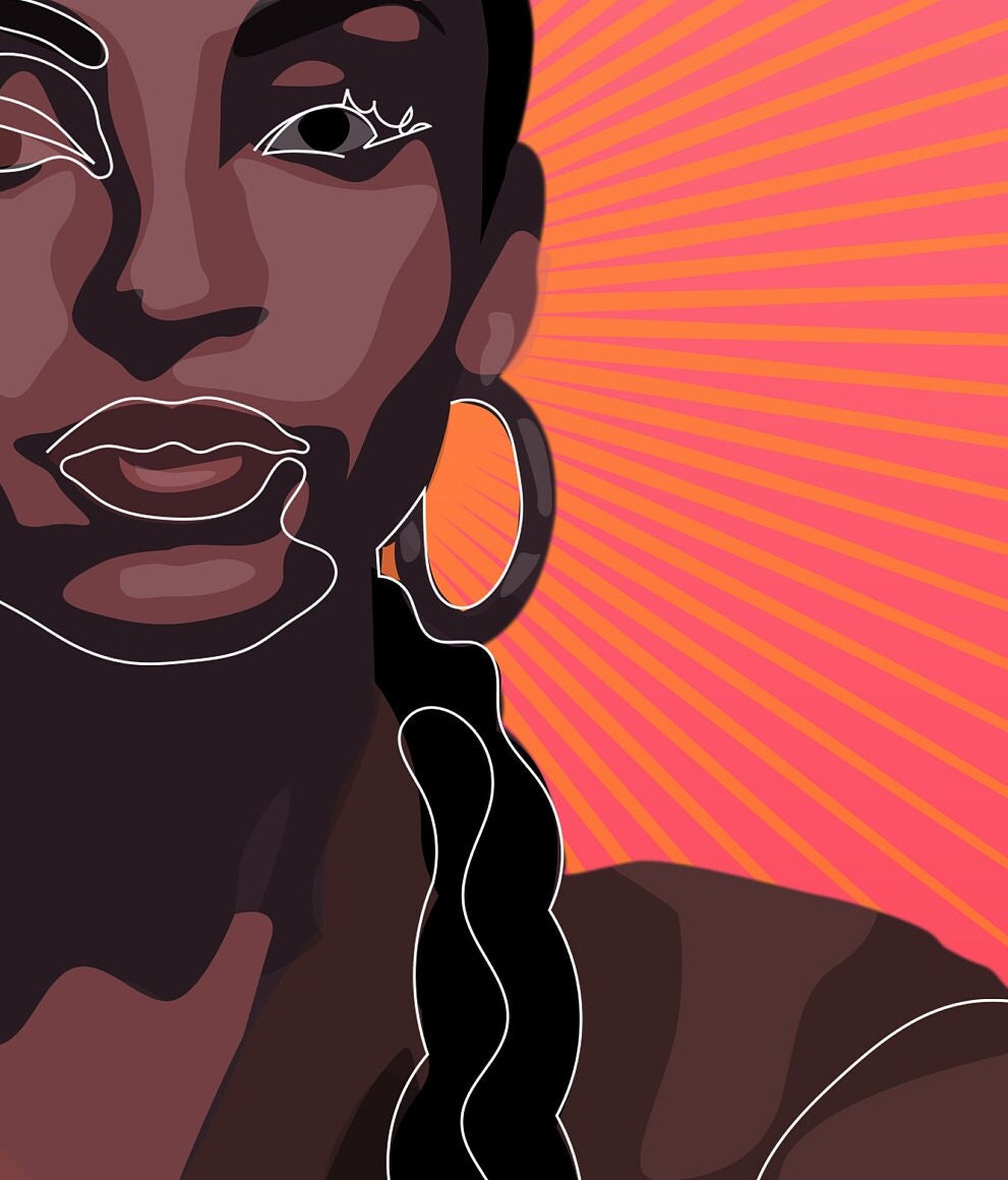 Sade Silhouette, Line Drawing Poster - Etsy