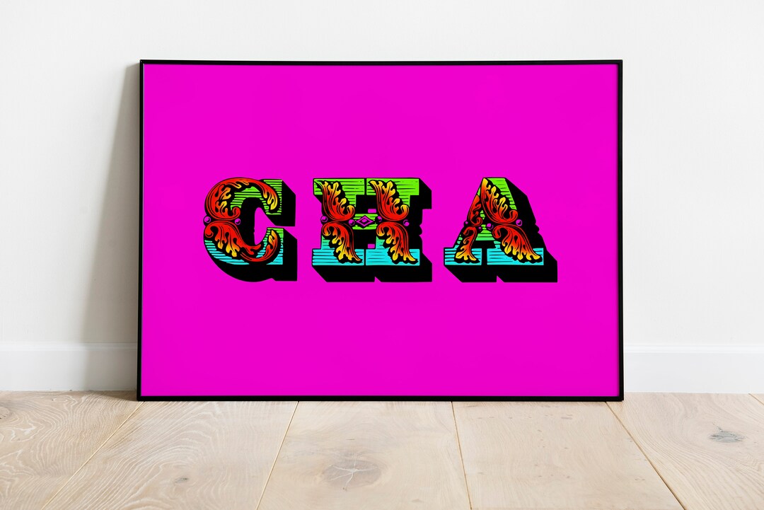 Cha! - Jamaican Print - Etsy