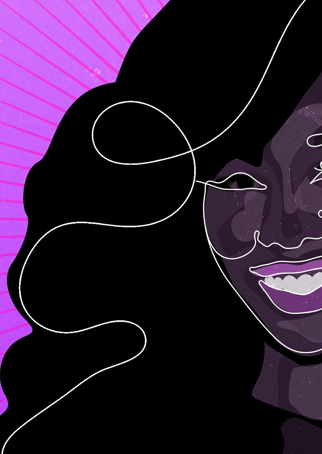 SZA Silhouette Line Drawing Poster - Etsy Canada