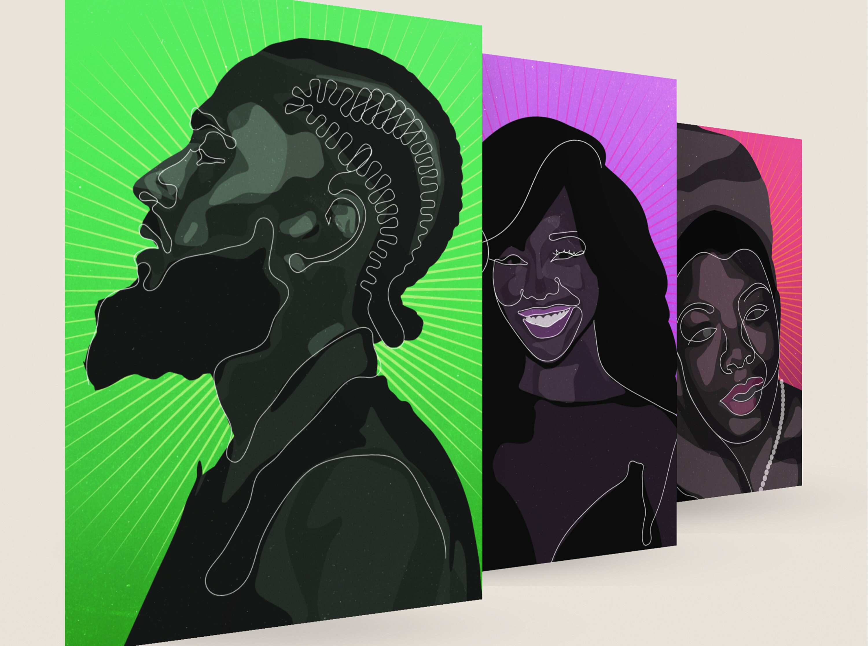 SZA Silhouette Line Drawing Poster - Etsy