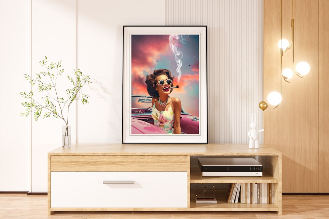 Pink Sky Highs! - Vintage Collage Art, Retro Art, Cosmic Art, Vintage ...